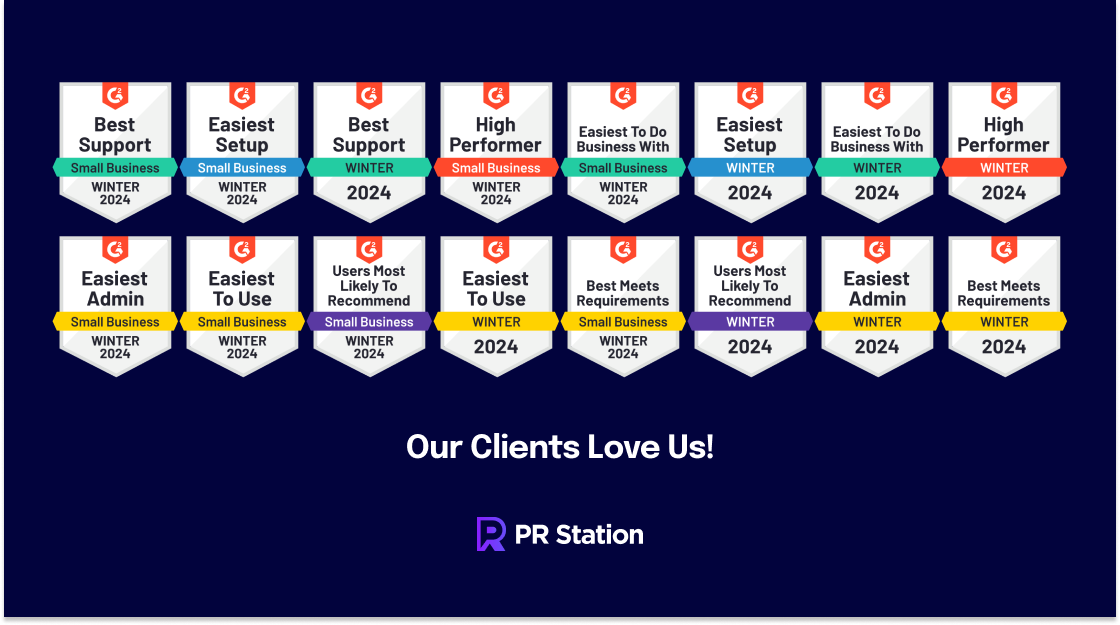 PR Station Earns 16 Badges in G2's Winter 2024 Report from Filants Inc. ｜PR Station